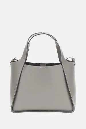 Stella McCartney Logo Tote Bag With Shoulder Strap, Grainy Alter Mat