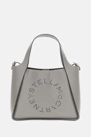 Stella McCartney Logo Tote Bag With Shoulder Strap - Grigio