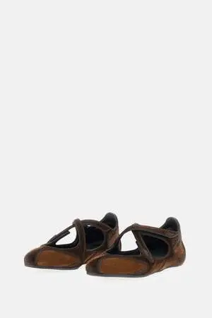 Attico Floor01' Ballerina Flat - Marrone