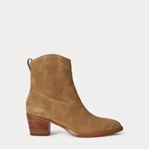 Ralph Lauren Harpher Suede Bootie - Camel
