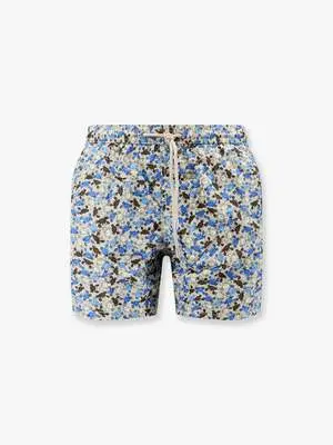 MC2 SAINT BARTH Nylon Swim Shorts With Micropattern - Multicolor