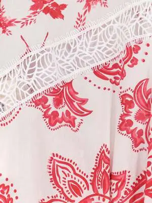 BYE FIRENZE Cotton Shirt With Lace Inserts