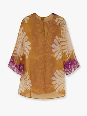 BYE FIRENZE Palme Viscose And Silk Shirt