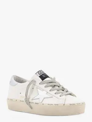 GOLDEN GOOSE Leather High Top Sneakers With Iconic Side Logo