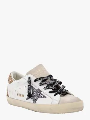 GOLDEN GOOSE Superstar Leather Sneakers With Glitter Detail