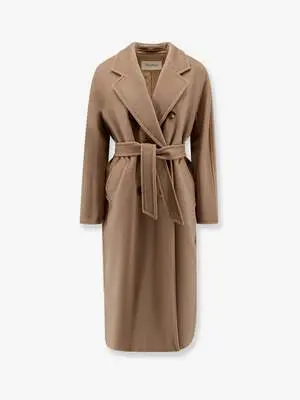 Max Mara Madame Wool And Cashmere Blend Coat - Beige