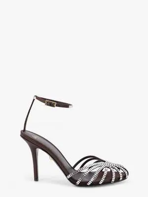 ALEVI` Penelope Sandals With Crystals - Brown