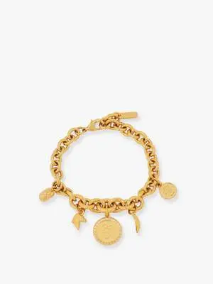 Chloé Brass Bracelet With Charms - Gold