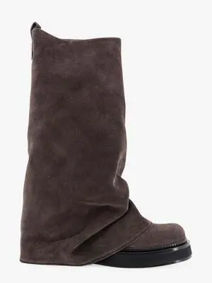 Attico Robin Suede Boots - Grey