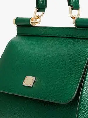 Dolce & Gabbana Sicily Leather Top Handle Bag - Green