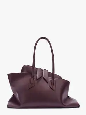 Attico La Passeggiata Medium Leather Shoulder Bag - Purple