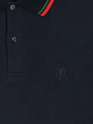 Gucci Cotton Polo Shirt With Embroidered Logo On The Front