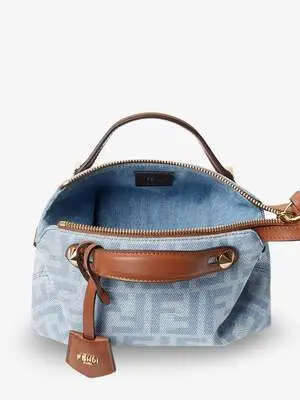 Fendi By The Way Soft Mini Ff Denim Handbag