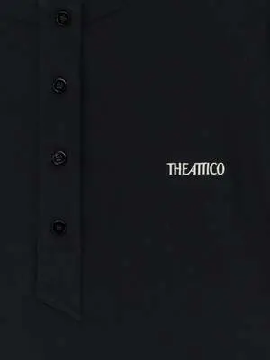 Attico Cotton Tshirt With Embroidered Logo On The Front