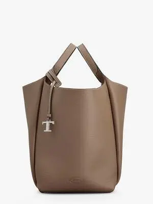 TOD'S Mini Leather Bucket Bag - Brown