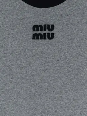 Miu Miu Cotton Tshirt With Front Logo