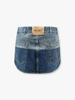 Attico Denim Mini Skirt - Blue