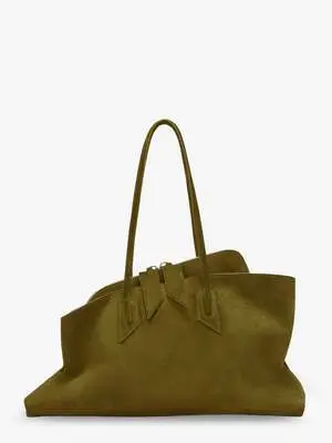 Attico La Passeggiata Suede Shoulder Bag - Green
