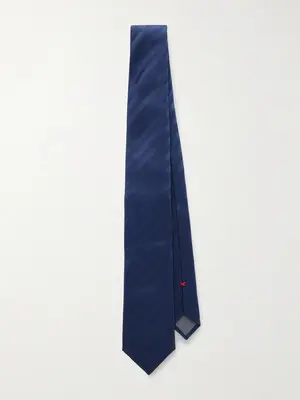 Brunello Cucinelli 8cm Striped Silk-jacquard Tie