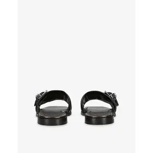 GANNI Sue Faux-leather Sandals With Buckle Embellishments - Brown