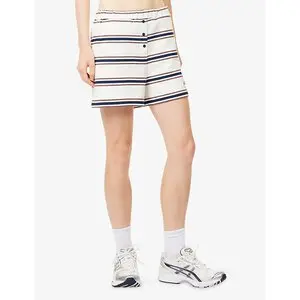 4TH & RECKLESS Striped Stretch-cotton Shorts