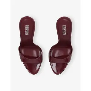 Paris Texas Lidia 105 Heeled Patent-leather Mules - Wine