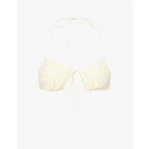 Agua Bendita Catina Crochet Bikini Top - Ivory