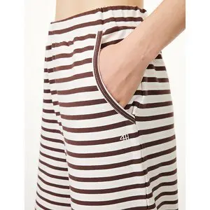4TH & RECKLESS Liorra Striped Stretch-cotton Trousers