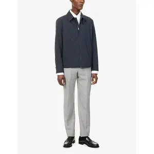 Dunhill Checked Straight-leg Linen-blend Trousers