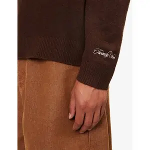 THE COUTURE CLUB Fluffy Collared Knitted Jumper