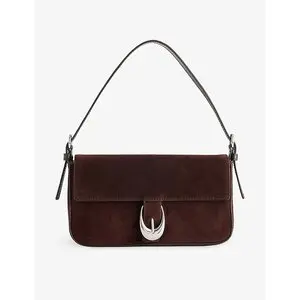 Staud Harlow Suede Shoulder Bag - Espresso