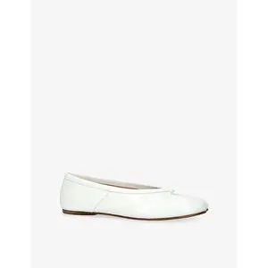 MAISON MARGIELA Tabi Ballerina Leather Ballet Flats - White