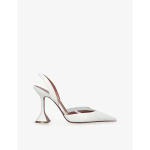 Amina Muaddi Lara Pointed Toe Stiletto Sling-back Courts