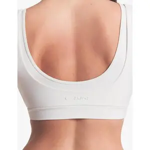 NIKESKIMS Matte Double-strap Scoop-neck Sports Bra