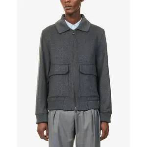 Corneliani Collared Wool-blend Bomber Jacket