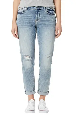 SLINK JEANS Straight Leg Boyfriend Jeans - Isolde
