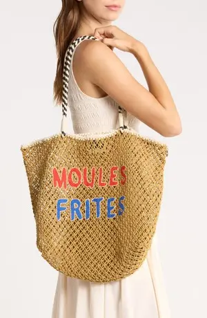 Clare V. L'été Moules Frites Cotton Crochet Tote