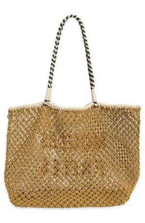 Clare V. L'été Moules Frites Cotton Crochet Tote