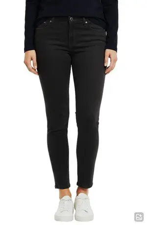 SLINK JEANS High Waist Ankle Skinny Jeans - Black