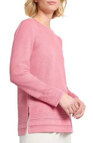 Misook Mixed Stitch Relaxed Fit Sweater