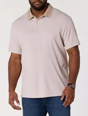 Robert Barakett Big & Tall Matias Polo Shirt - Tan