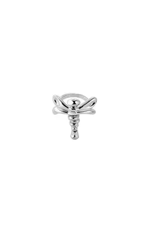 UNODE50 Sterling Plated Dragonfly Ring - Silver