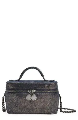 Stella McCartney Falabella Shine Crossbody Vanity Case - Dark Navy