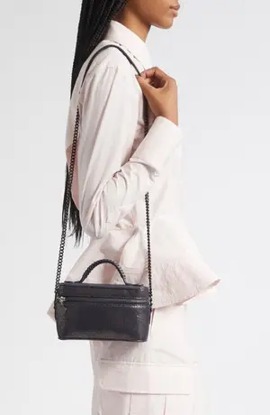 Stella McCartney Falabella Shine Crossbody Vanity Case - Dark Navy