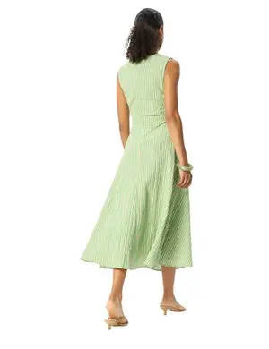 Whistles Checked V-neck Asymmetric Dress