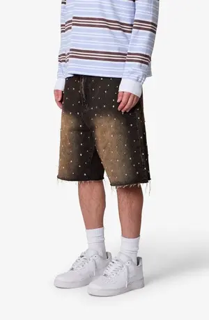 Mnml Baggy Studded Denim Shorts