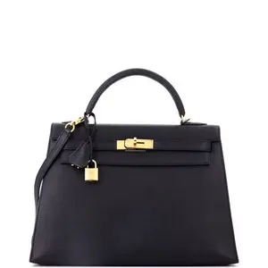 Hermès Kelly Handbag Epsom With Gold Hardware 32 - Black
