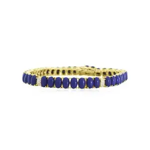 THE LOVERY FINE JEWELRY Oval Cz Tennis Bracelet - Lapis