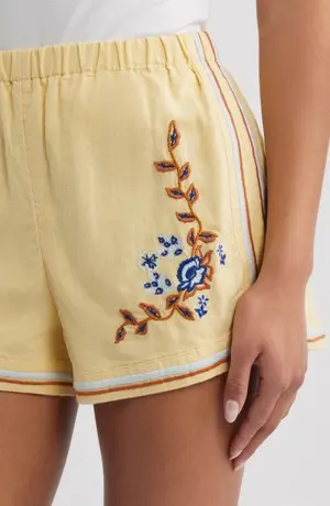CLEOBELLA Wes Embroidered Shorts