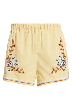CLEOBELLA Wes Embroidered Shorts